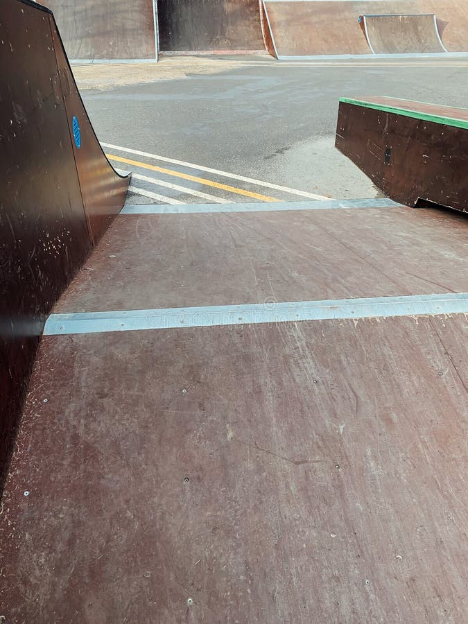 Ramp Springboard for Riding a Skate Bike Scooter Stock Image - Image of ...