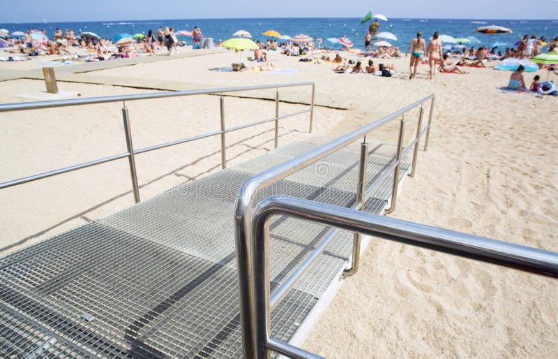 Ramp to the beach stock photo. Image of atlantic, long - 57462278