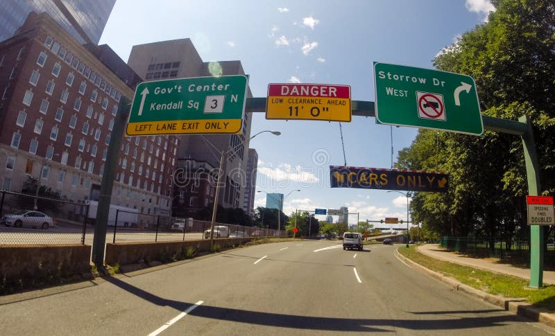 On Ramp To Storrow Drive West. Editorial Stock Photo - Image of route ...