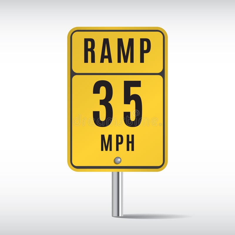 Ramp 35 Traffic Sign. Vector Illustration Decorative Design Stock ...