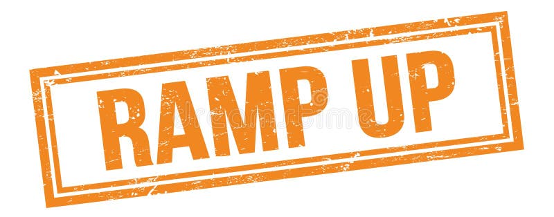 RAMP UP Text on Orange Grungy Vintage Stamp Stock Illustration ...
