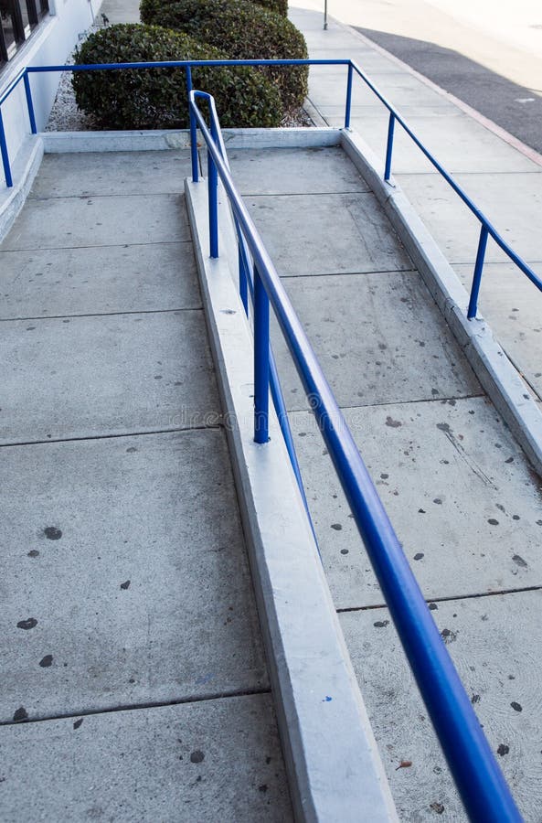 Ramp Way for Support Wheelchair Disabled People. Stock Photo - Image of ...