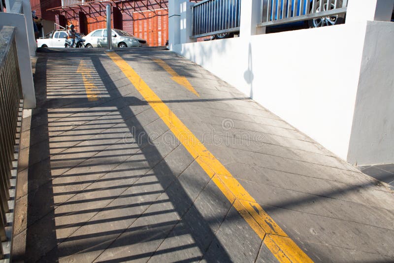Ramp Way for Support Wheelchair Disabled People Stock Image - Image of ...
