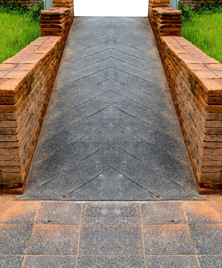 Brick Handicap Ramp stock image. Image of handicap, texture - 4572297