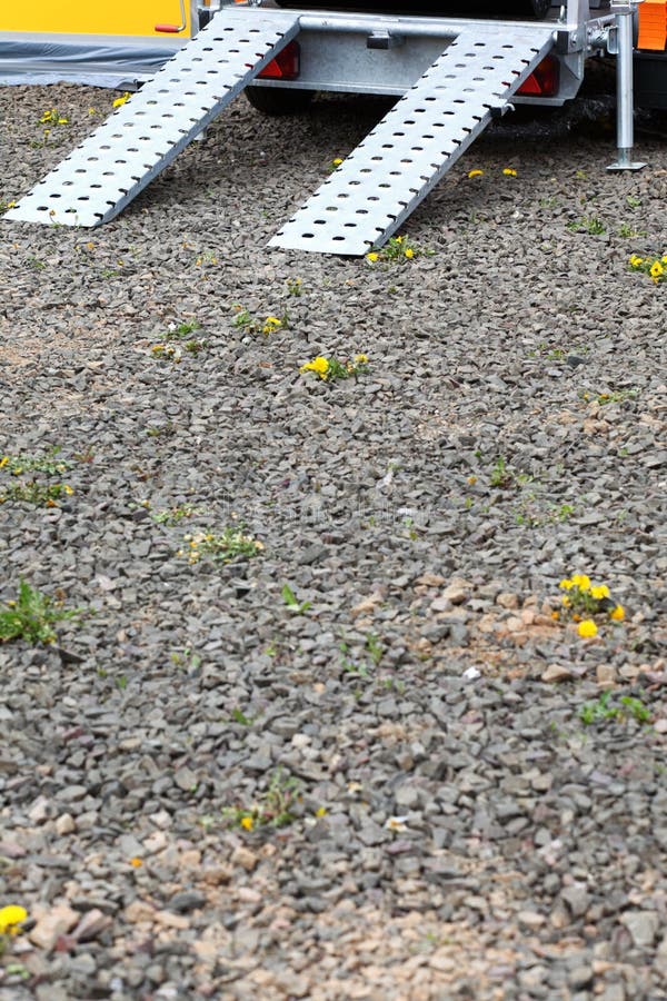 Ramp for Wheelchair at Vehicle Stock Image - Image of truck, delivering ...
