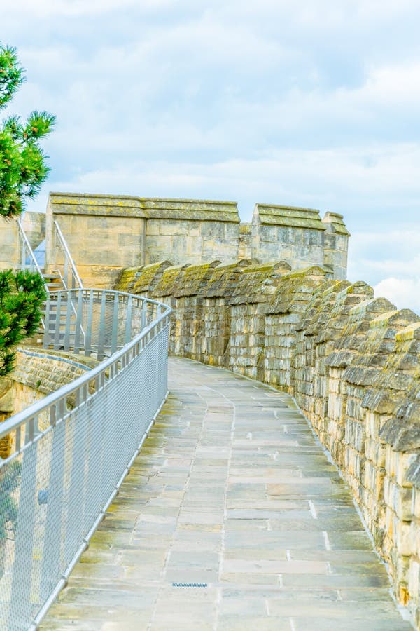 Rampart of the Lincoln Castle, England Stock Photo - Image of historic ...