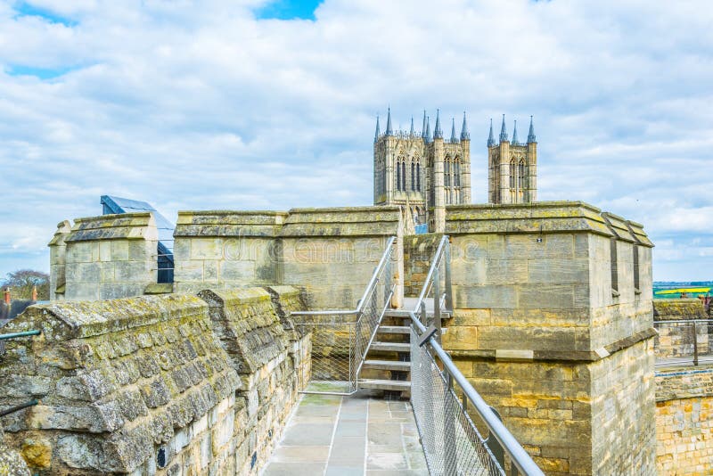 Rampart of the Lincoln Castle, England Stock Photo - Image of landscape ...