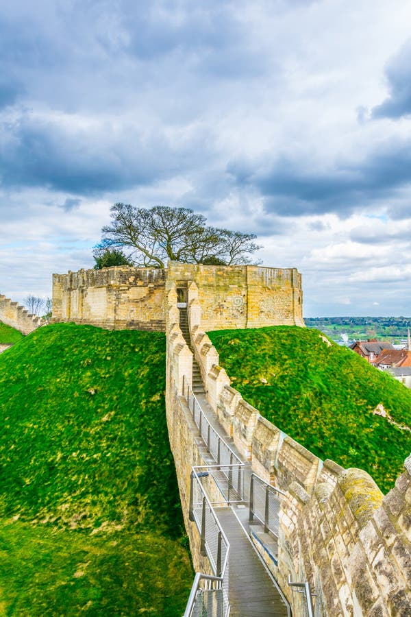 Rampart of the Lincoln Castle, England Stock Image - Image of ...