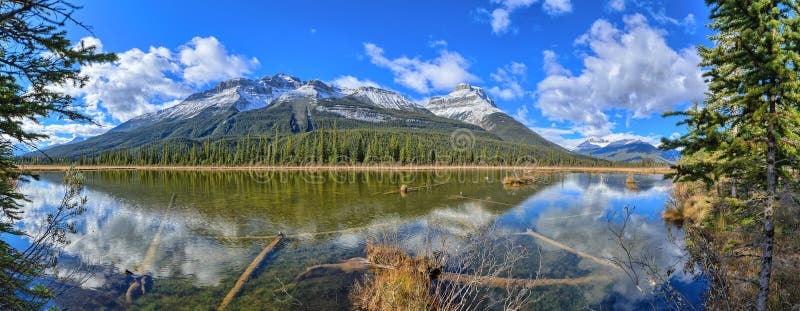 Rampart Pond stock photo. Image of famous, alberta, nature - 51373678