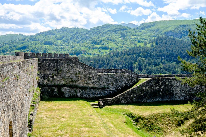 Ramparts of Jajce Fortress stock image. Image of hiking - 137465029