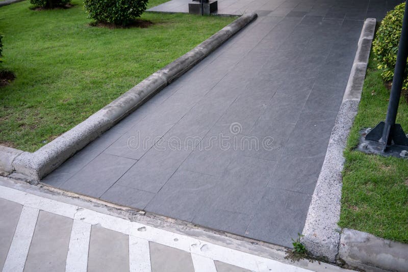 Ramped Access, Using Wheelchair Ramp for Disabled People. Stock Image ...