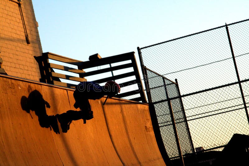 Ramping up stock image. Image of urban, silhouette, suspended - 3557339