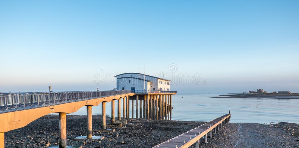 Rampside lifeboat station stock image. Image of jetty - 51688103