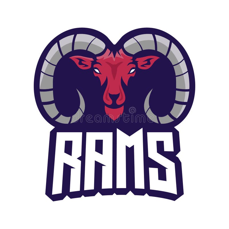 Rams Esport Logo Design Template, Goat Logo Vector Illustration Stock ...