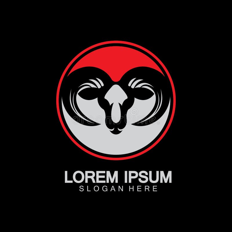 Rams Goat Head Logo Icon Design Vector Illustration Stock Vector - Illustration of mountain ...