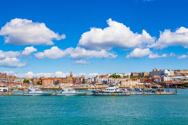 Ramsgate Harbour and Waterfront Panorama Kent England Editorial Photo ...
