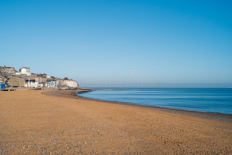 Ramsgate Main Sands Beach in Winter on a Bight Day with a Blue Sky ...