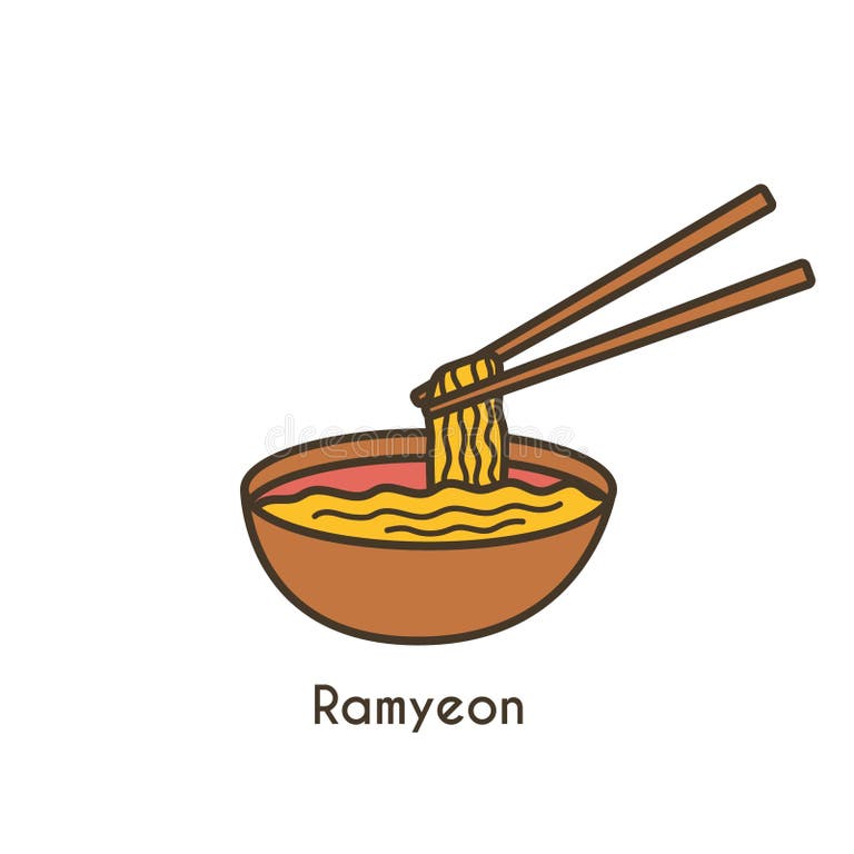 Ramyeon. Vector Illustration Decorative Design Stock Vector ...