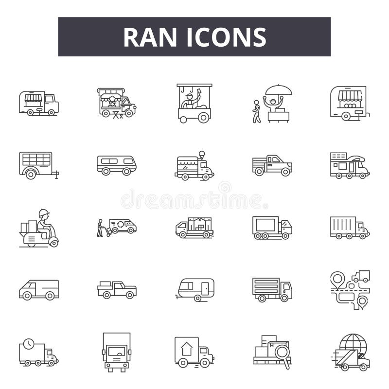 Ran Line Icons, Signs, Vector Set, Outline Illustration Concept Stock ...