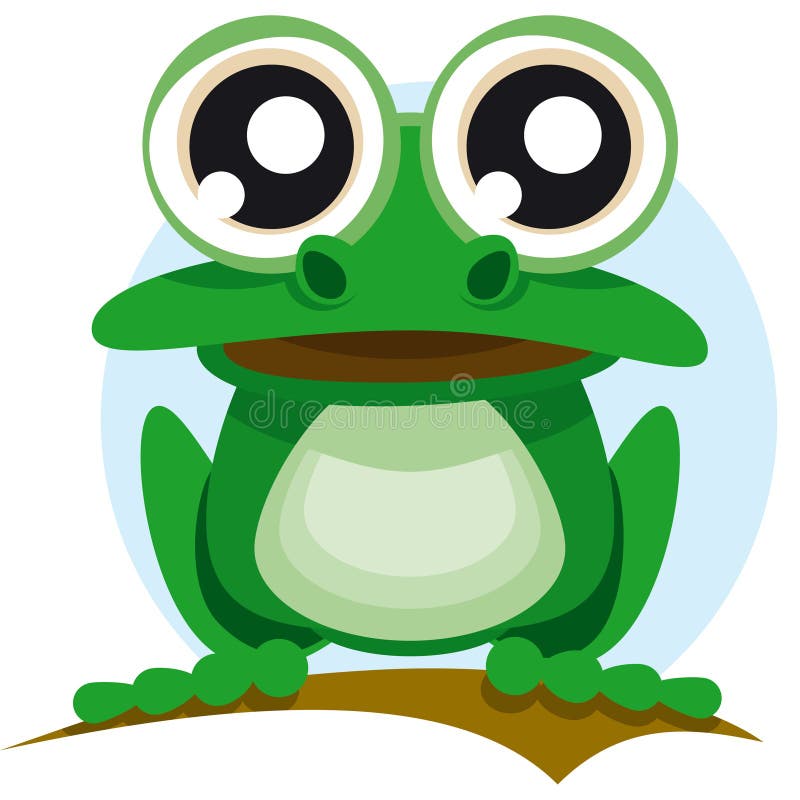Rana con los ojos grandes ilustración del vector. Ilustración de sapo ...