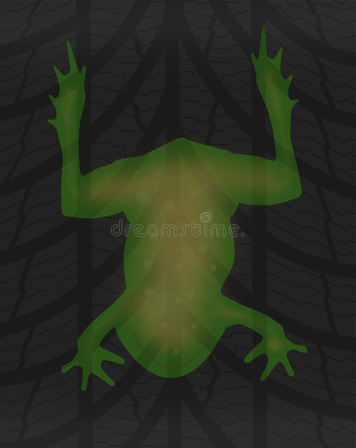 Rana Debajo De La Rueda De Coche Ilustración del Vector - Ilustración ...