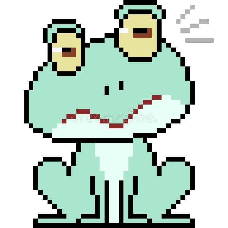 Rana Del Arte Del Pixel Del Vector Ilustración del Vector - Ilustración ...