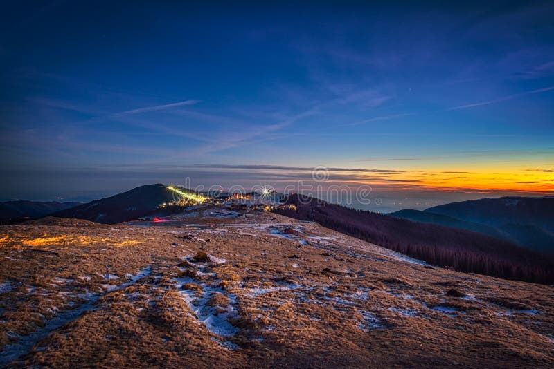Ranca Ski Resort in the Parang Mountains, Romania Stock Photo - Image ...