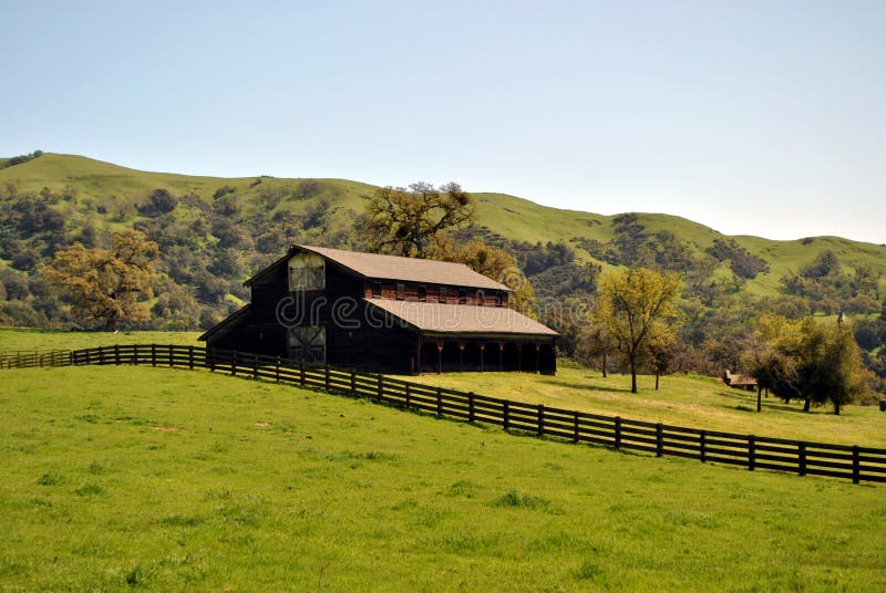 Ranch Barn stock image. Image of landscape, fence, barn - 33330119