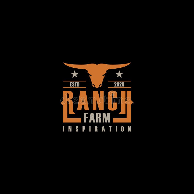 Ranch farm logo design stock vector. Illustration of label - 226588526