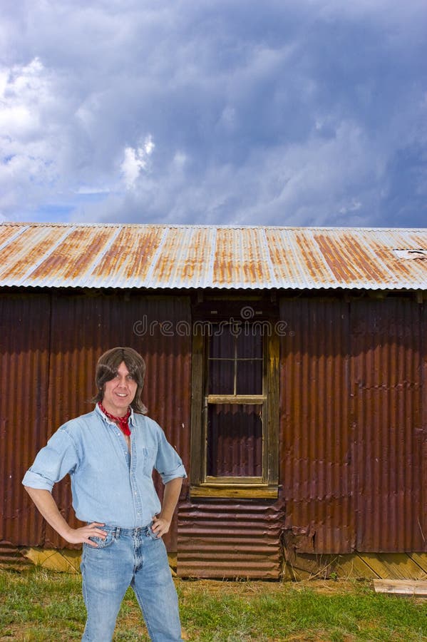 Cattle Ranch Hand in the West, Man Working Stock Photo - Image of ...
