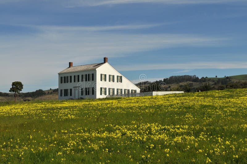 Ranch house stock image. Image of isolated, field, building - 4438649