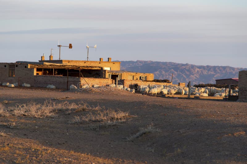 The Ranch House in the Remote Region. Stock Image - Image of mountain ...
