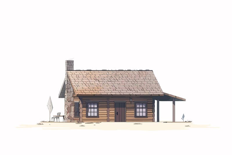 Ranch House Isolated Illustration Stock Vector - Illustration of vector ...