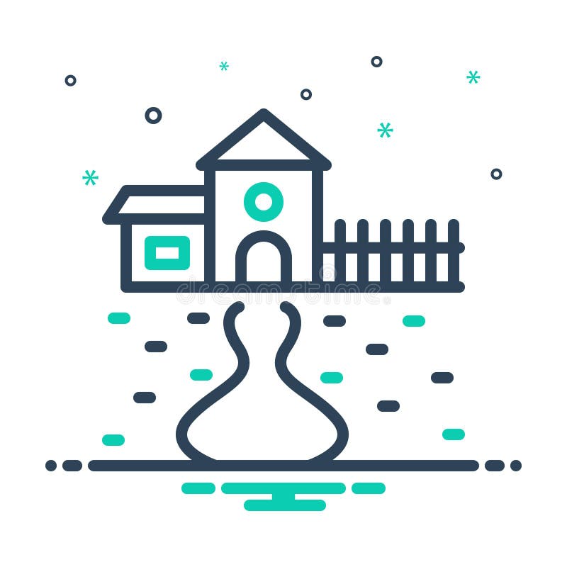 Mix Icon for Ranch, Farm and Plantation Stock Vector - Illustration of ...