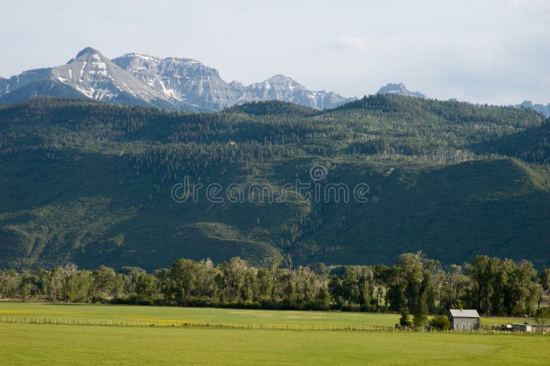 Ranch Near Ridgway, Colorado Stock Image - Image of valley, peaceful ...