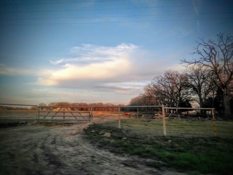 Ranch style sunset stock image. Image of morning, field - 228160081