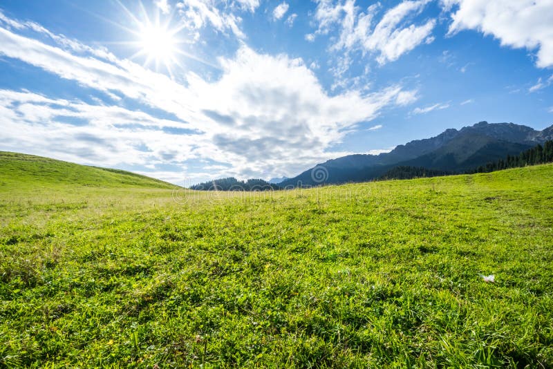 Ranch in the valley stock image. Image of mountains - 127655453