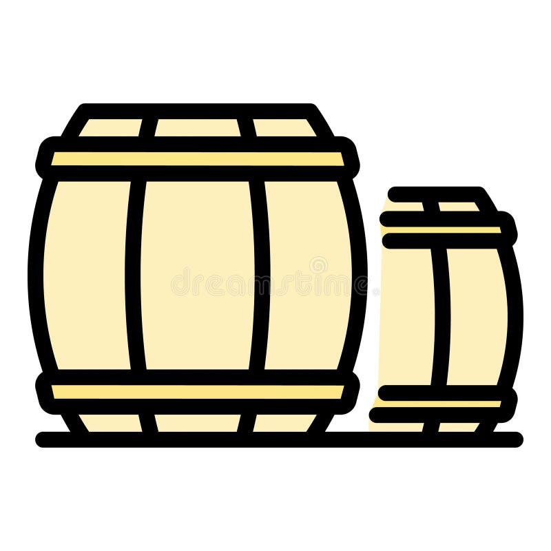 Ranch Wood Barrels Icon Vector Flat Stock Vector - Illustration of ...