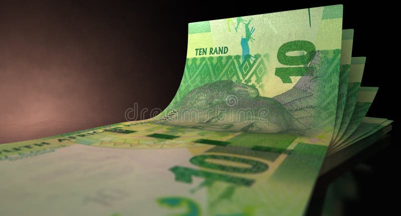 Rand Bank Notes Spread imagen de archivo. Imagen de curvado - 46317383