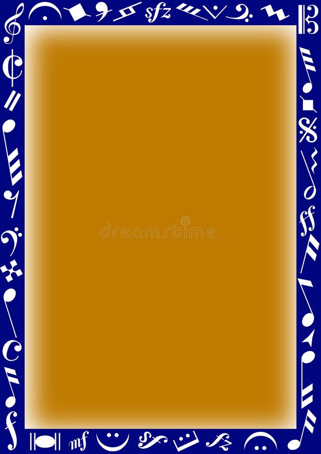 Rand mit Musikzeichen vektor abbildung. Illustration von hintergründe ...