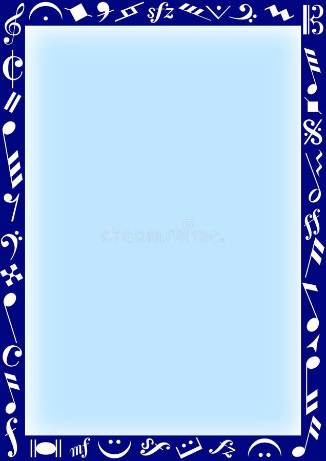 Rand mit Musikzeichen vektor abbildung. Illustration von angebot - 5444679