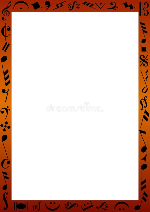 Rand mit Musikzeichen vektor abbildung. Illustration von förderung ...