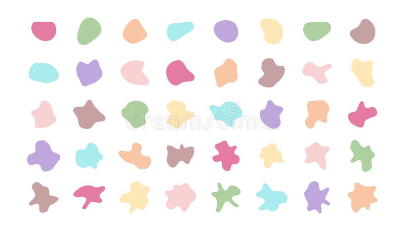 Random Abstract Blotch Shape Collection. Stock Vector - Illustration of ...