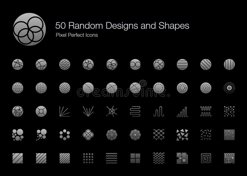 Random Abstract Design Icons Set Stock Vector - Illustration of cross ...