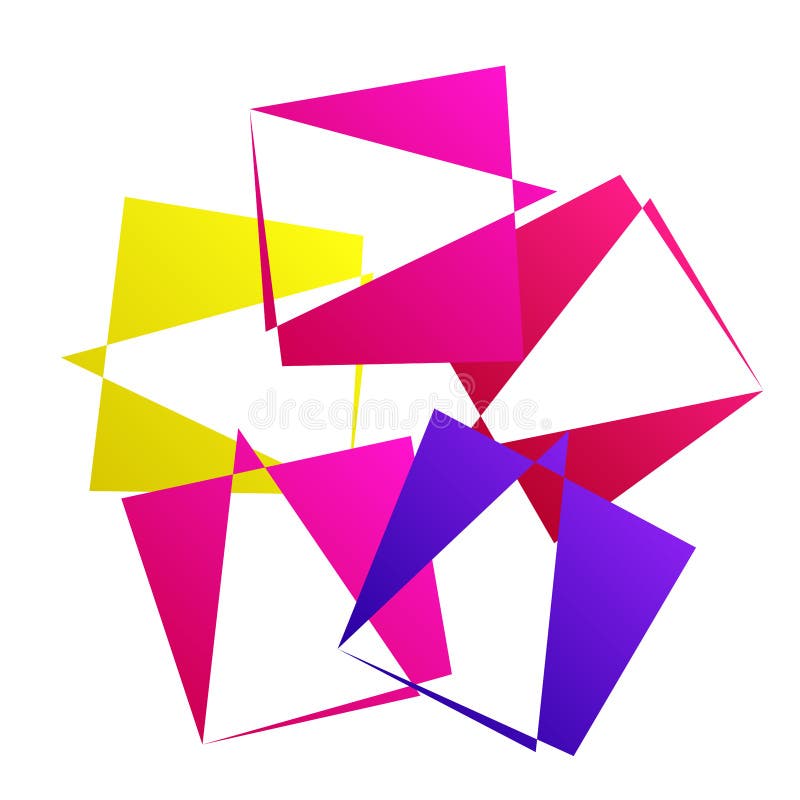 Random Abstract Geometric Vector Element Stock Vector - Illustration of ...