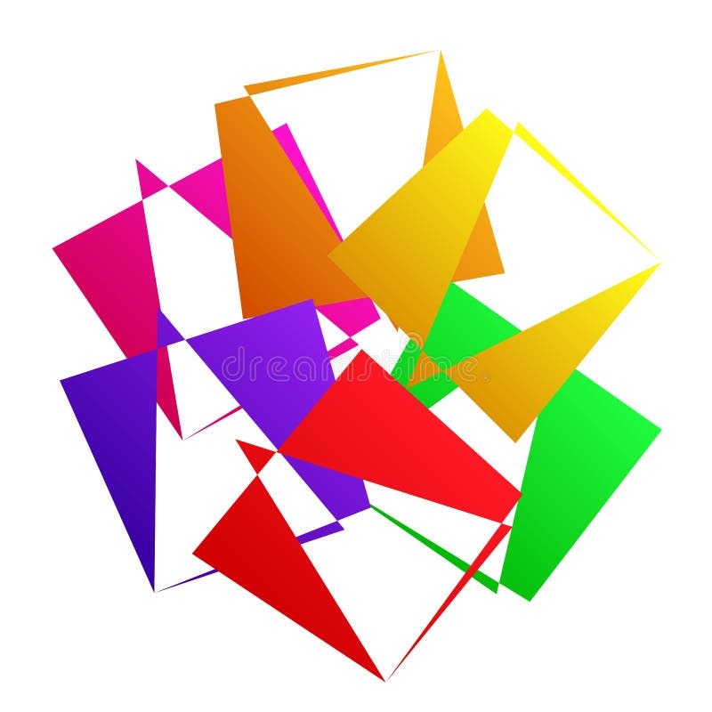 Random Abstract Geometric Vector Element Stock Vector - Illustration of ...