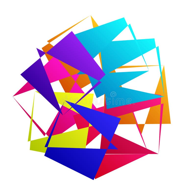Random Abstract Geometric Vector Element Stock Vector Illustration Of