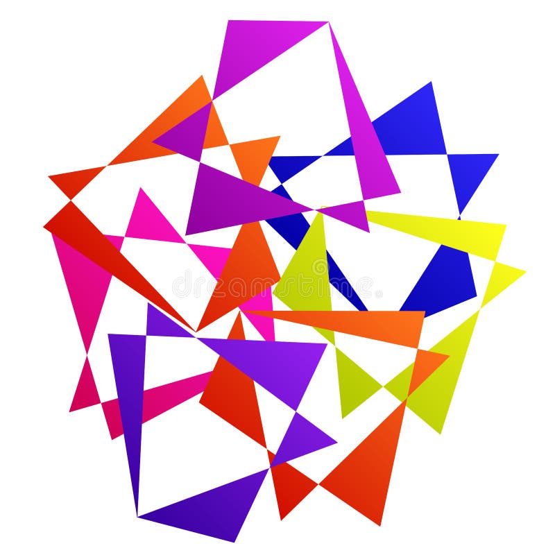 Random Abstract Geometric Vector Element Stock Vector - Illustration of ...