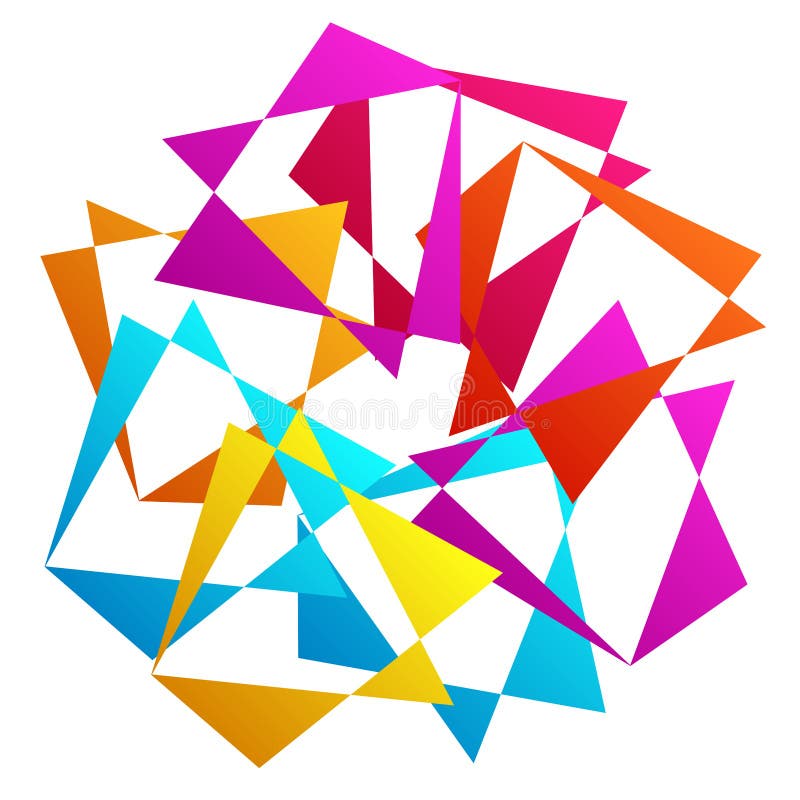 Random Abstract Geometric Vector Element Stock Vector - Illustration of ...