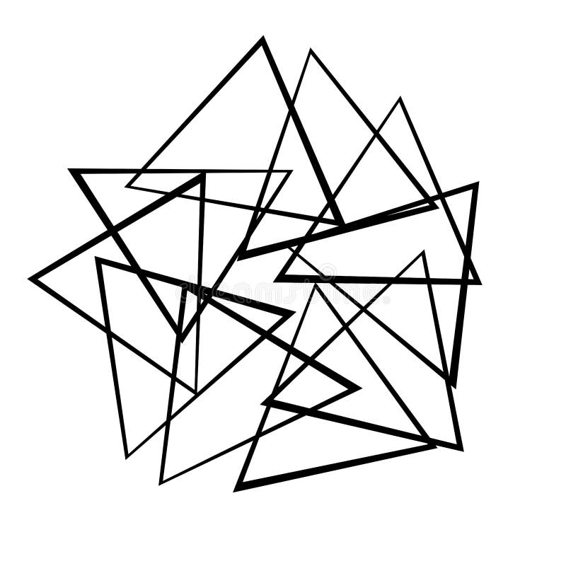 Random Abstract Geometric Vector Element Stock Vector - Illustration of ...